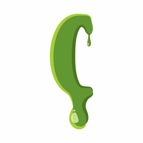 Letter s made of green slime Royalty Free Vector Image