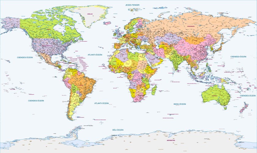 Vintage world map Royalty Free Vector Image - VectorStock