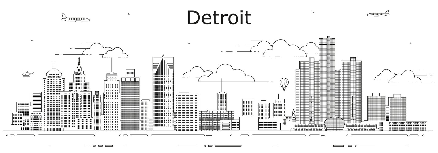 Detroit Skyline Vector Images (over 220)