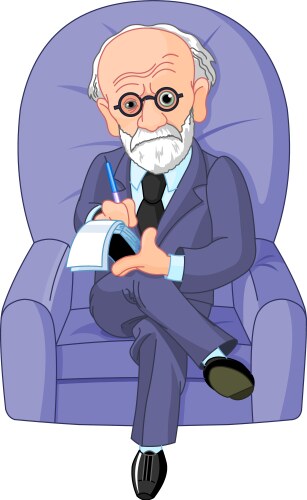 Funny freud Royalty Free Vector Image - VectorStock