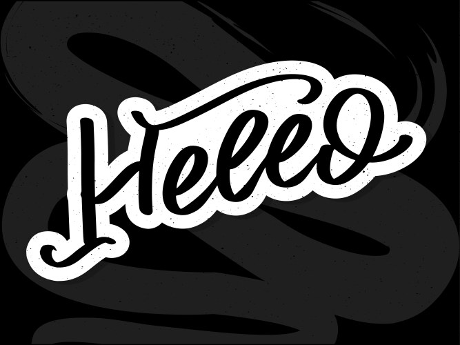 Hello in hand drawn style world lettering Vector Image