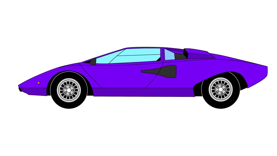 Lamborghini countach lp5000s Royalty Free Vector Image