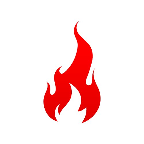 Red flame symbol fire Royalty Free Vector Image