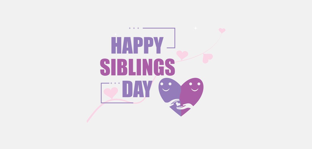 Sibling a visual celebration of love Royalty Free Vector