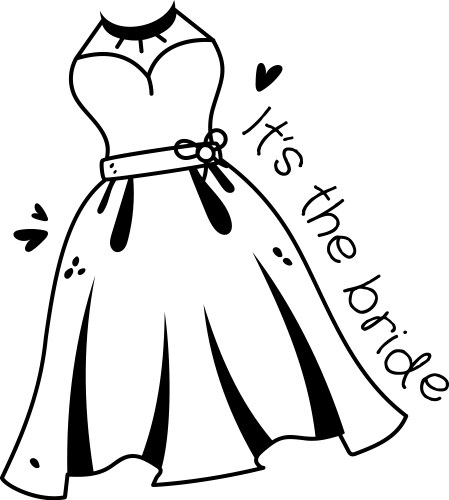 Bridal dress Royalty Free Vector Image - VectorStock