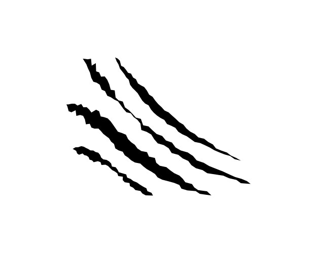 Claws scratches animal monster mark design Vector Image