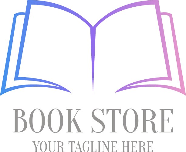Open Book Logo Template Royalty Free Vector Image