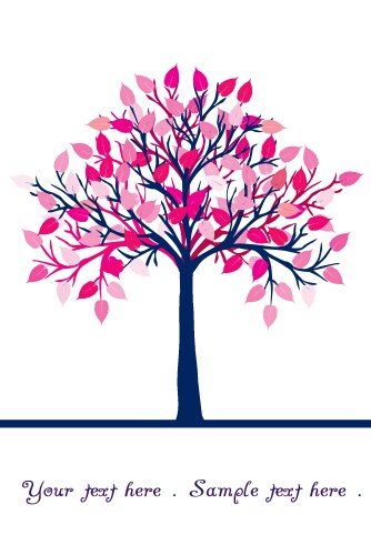 Green spring tree with leaves Royalty Free Vector Image