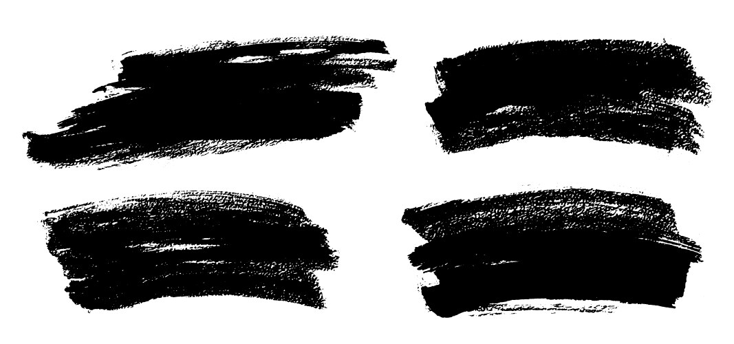 Brush strokes rectangular painted objects Vector Image