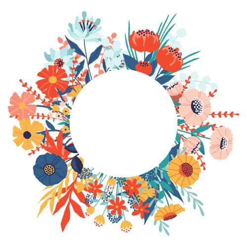 Circle Flower Frame Vector Images (over 81,000)