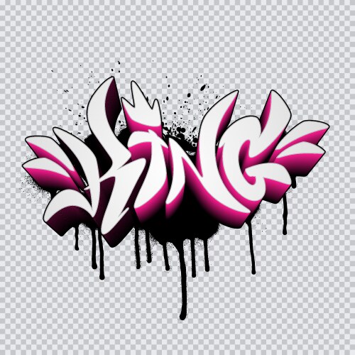 King Crown Graffiti Vector Images (over 1,300)