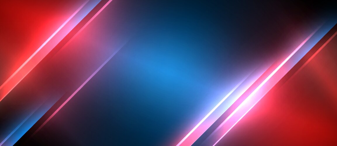 Neon dynamic diagonal light rays background Vector Image