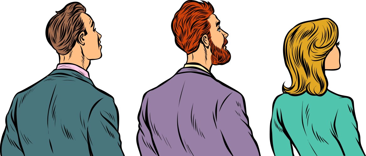 People Standing Side View Vector Images (over 2,100)