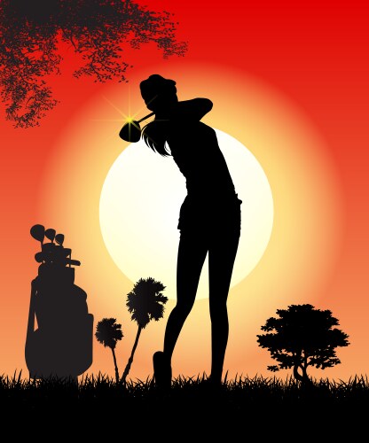 Girl Golfer Vector Images (over 720)