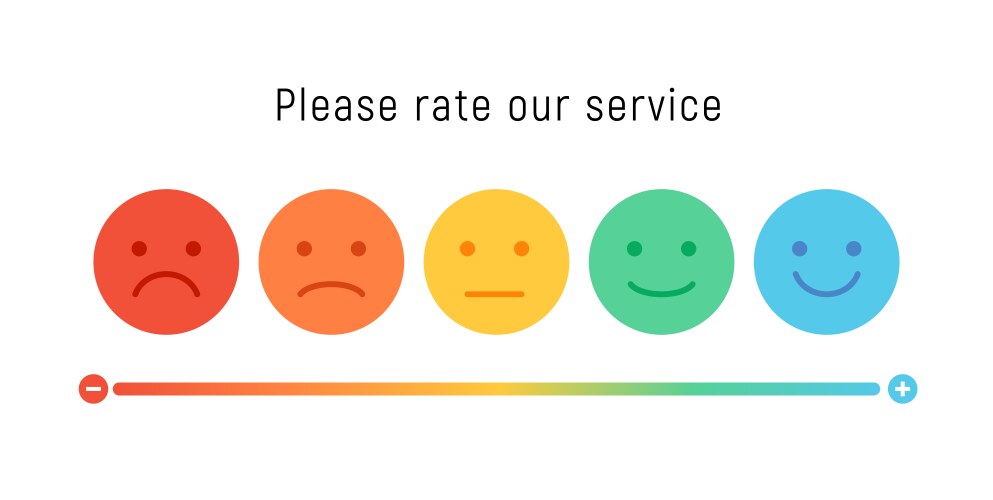 Customers feedback holding emoji Royalty Free Vector Image