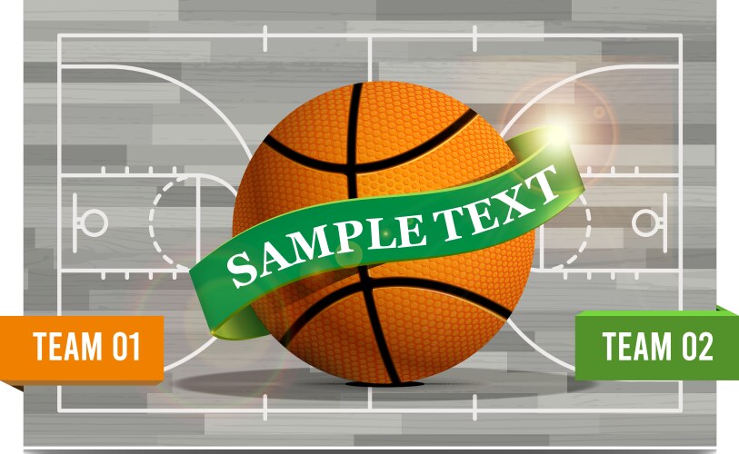 Basketball tournament background Royalty Free Vector Image