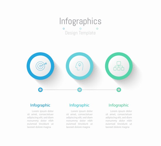 Infographic 3 options design elements Royalty Free Vector