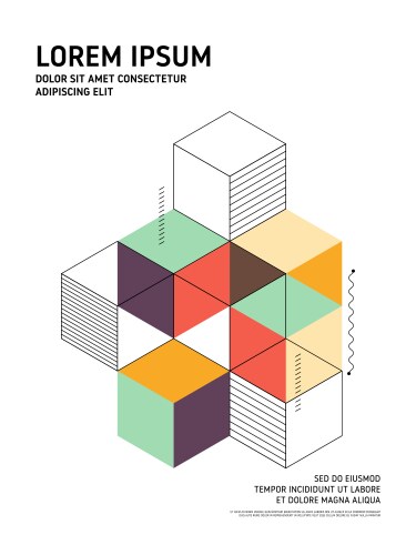 Abstract geometric shape layout design template Vector Image