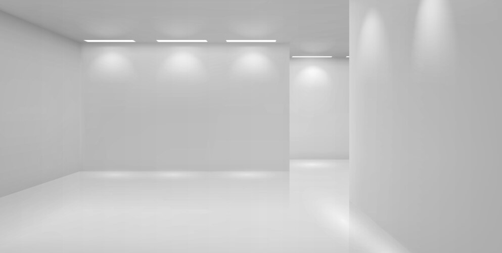 Empty white room Royalty Free Vector Image - VectorStock