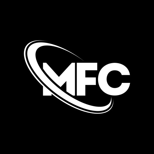 Mfc logo letter design Royalty Free Vector Image