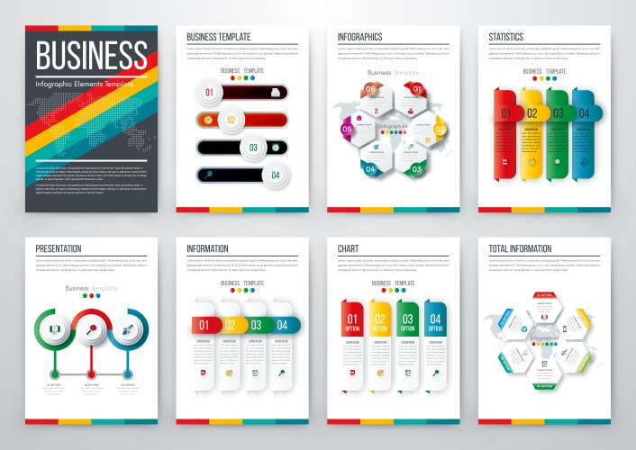 Infographic brochures data visualization Vector Image
