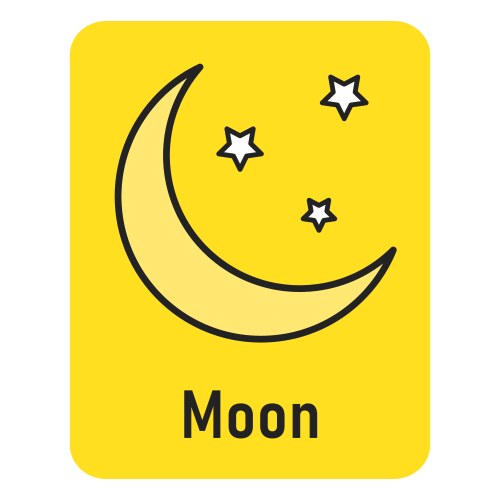 Stars yellow flashcard Royalty Free Vector Image