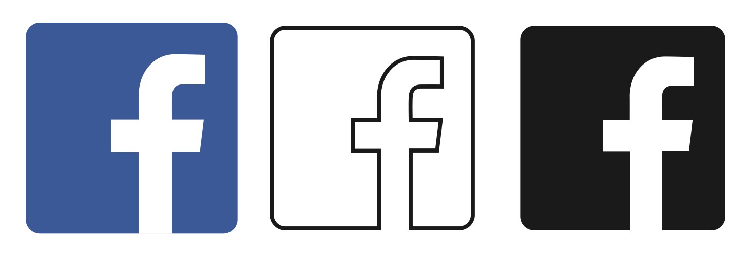 Facebook logo icon Royalty Free Vector Image - VectorStock