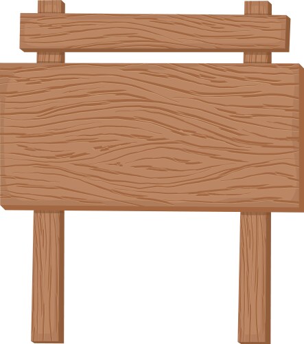 Wooden banner or sign post board Royalty Free Vector Image