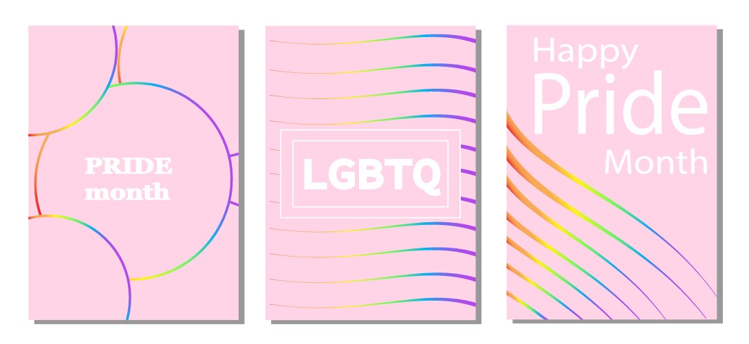 Lgbtq pride month banner rainbow Royalty Free Vector Image