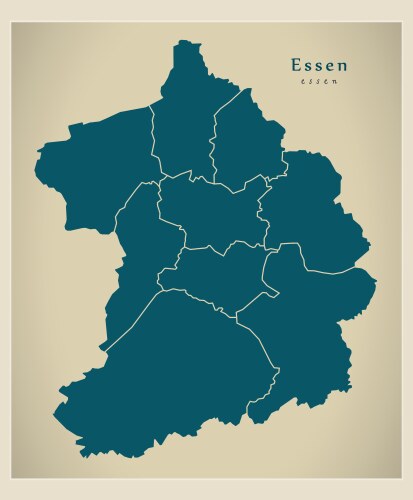 Modern city map - essen germany Royalty Free Vector Image