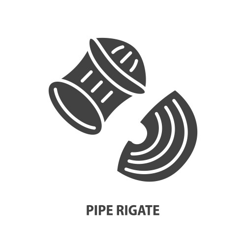 Raw pipe rigate pasta isolated italian food Vector Image