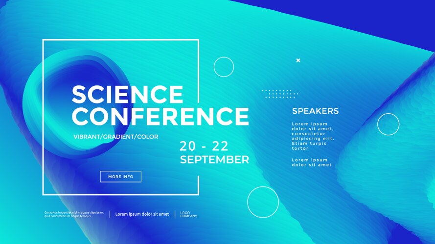 Conference announcement design template Royalty Free Vector