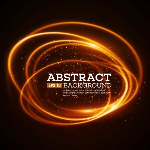 Realistic fire burning rings background Royalty Free Vector