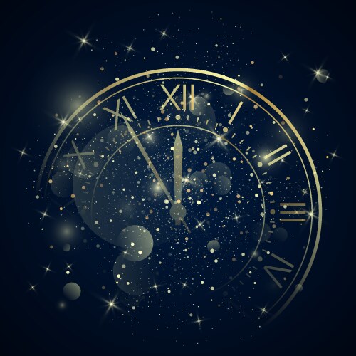 Golden frame template with glitter effect Vector Image