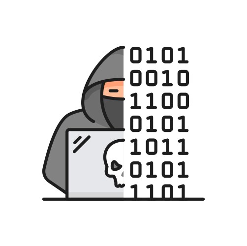 Icon of hacker Royalty Free Vector Image - VectorStock