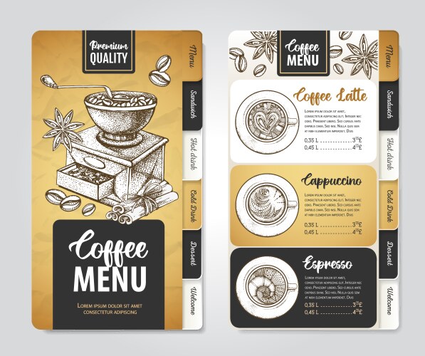 Restaurant cafe set menu graphic design template Vector Image