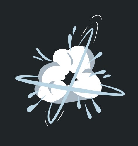 Cartoon explosion effect comic energy blast Vector Image