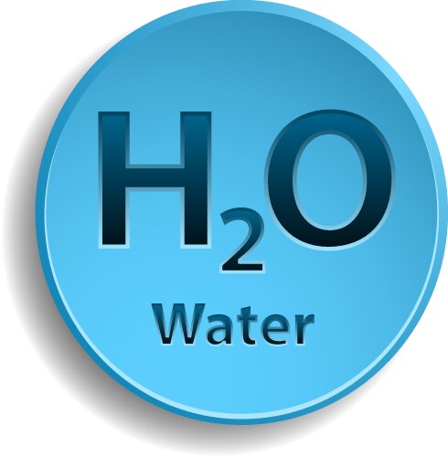 Chemical formula of water h2o Royalty Free Vector Image