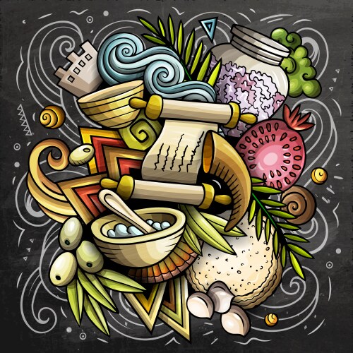 Israel hand drawn cartoon doodles Royalty Free Vector Image