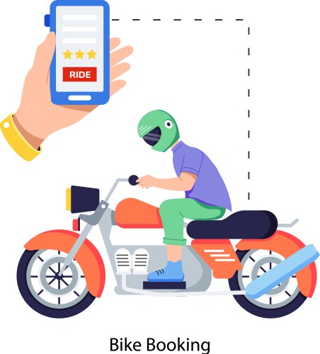 Bike booking Royalty Free Vector Image - VectorStock
