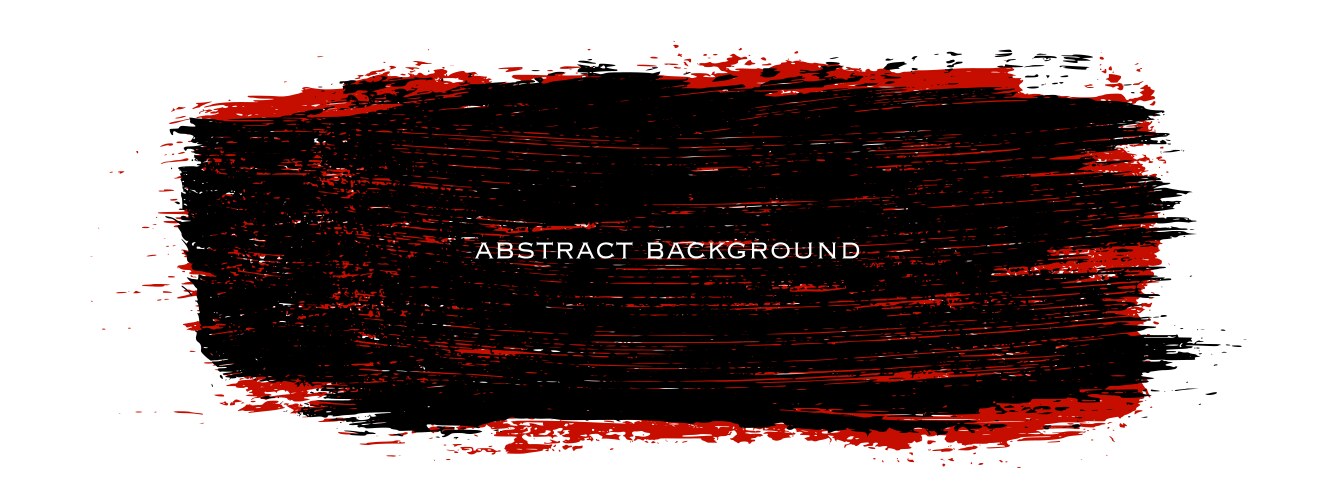 Black and red brush stroke ink Royalty Free Vector Image