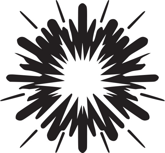 Sunbirst logo explosion light rays in decorative Vector Image