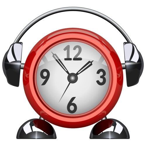 Cartoon doodle alarm clock Royalty Free Vector Image