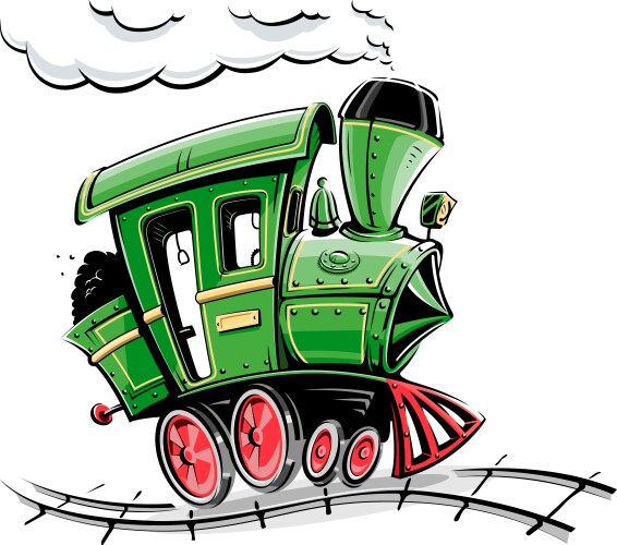 Retro locomotive Royalty Free Vector Image - VectorStock