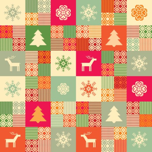 Nautical patchwork seamless pattern Royalty Free Vector