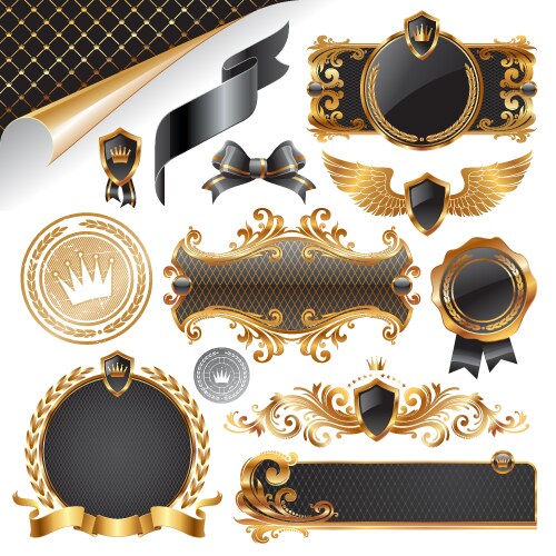 Royal design elements Royalty Free Vector Image