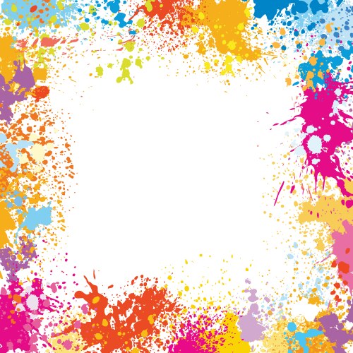 Frame template made of paint stains Royalty Free Vector