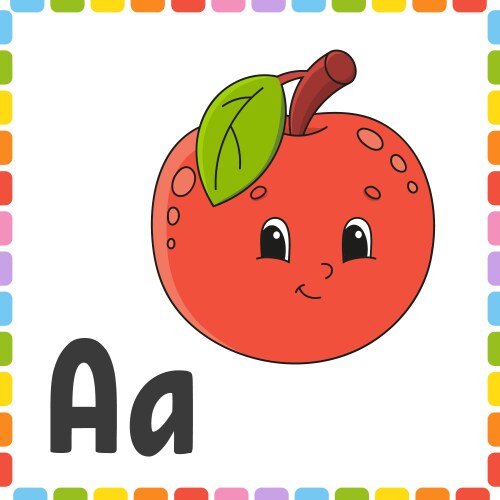 Set abc flash cards alphabet for kids learning Vector Image