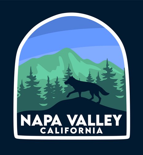 Napa valley with beautiful view Royalty Free Vector Image