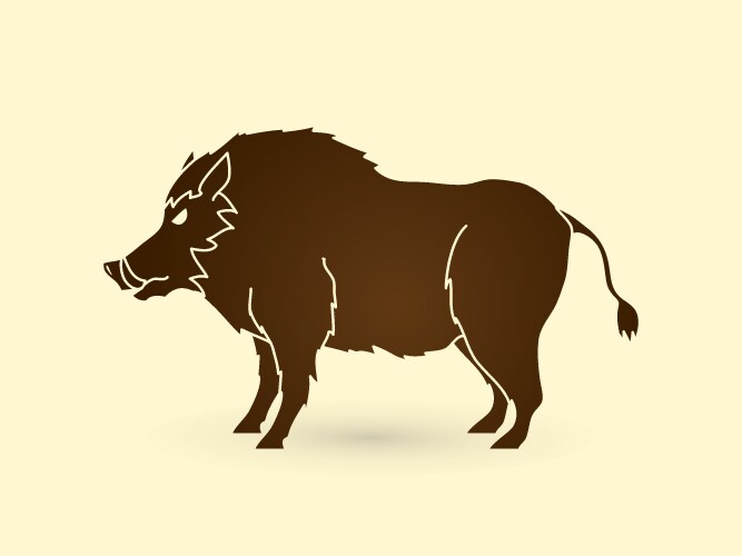 Stylized boar Royalty Free Vector Image - VectorStock